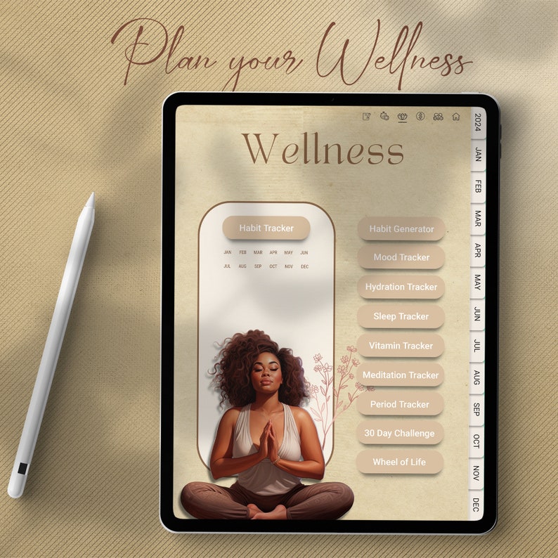 Digital Planner 2024 Black Girl, Daily, Weekly and Monthly Planner for ...