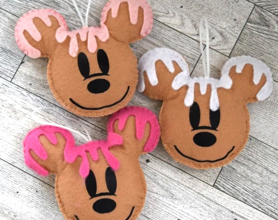 Mickey Mouse/ Felt Christmas Ornaments/ Home Decor - Etsy