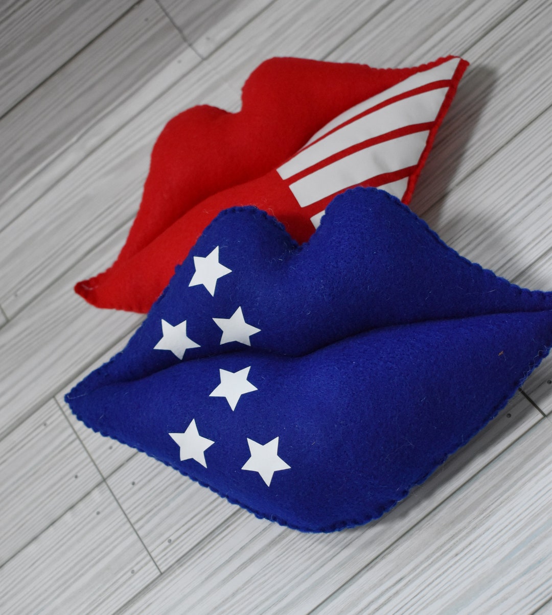 Independence Day / Medium Felt Lip Wreath Attachment/ Home Decor - Etsy