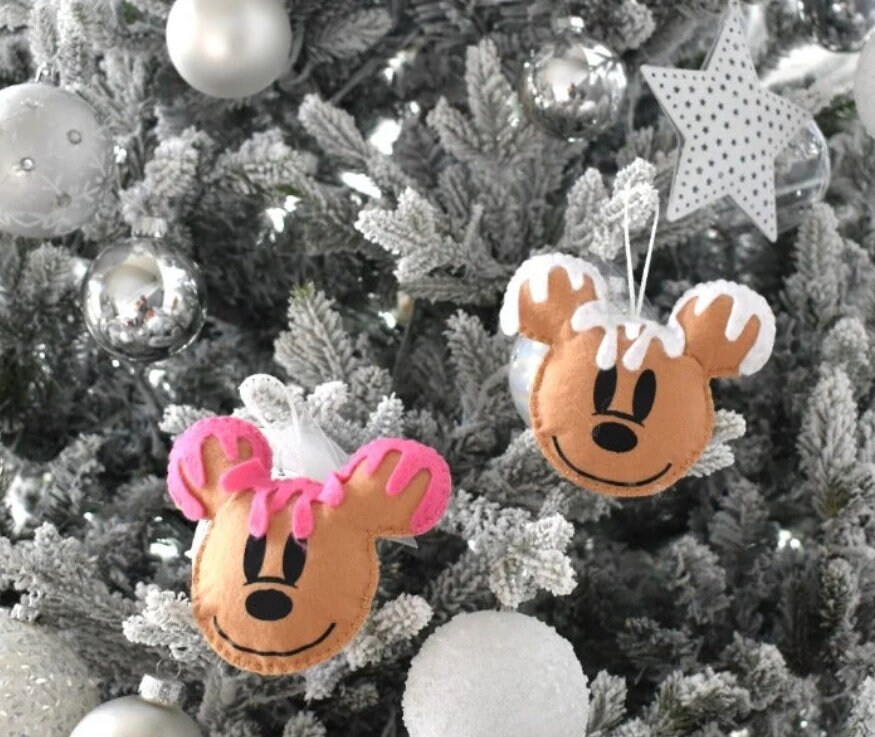 Mickey Mouse/ Felt Christmas Ornaments/ Home Decor - Etsy