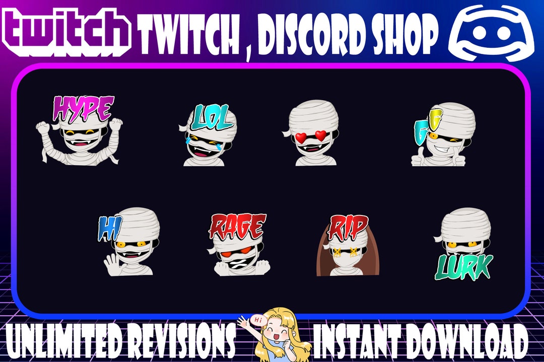Mummy Twitch Emotes Mummy Twitch Sub Emotes/ Mummy Subscriber - Etsy