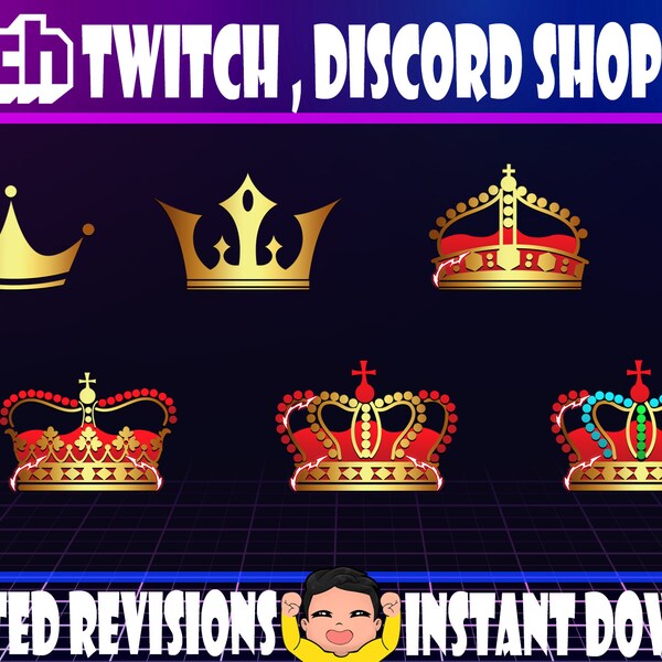 Crown Sub Badges Twitch - Etsy