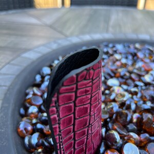 Custom Leather Balisong /butterfly/ Pocket Knife Sheath Red/pink ...