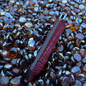 Custom Leather Balisong /butterfly/ Pocket Knife Sheath Red/pink ...