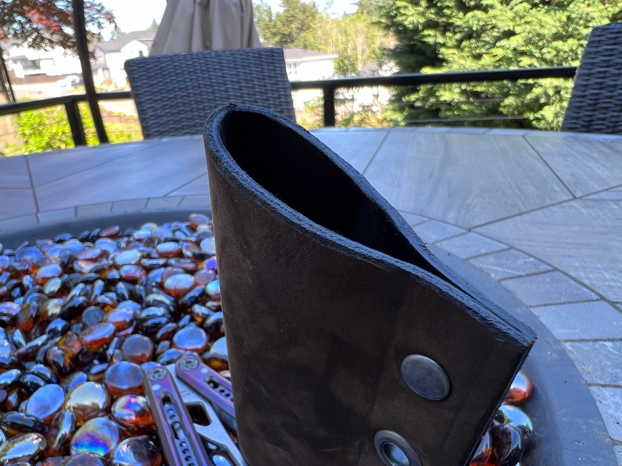 Custom Balisong /butterfly/ Pocket Knife Sheath Soft Brown - Etsy