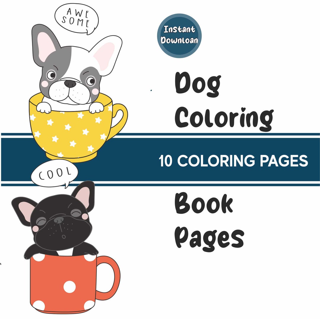 10 Dog Activity Coloring Pages, Instant Digital Download - Etsy