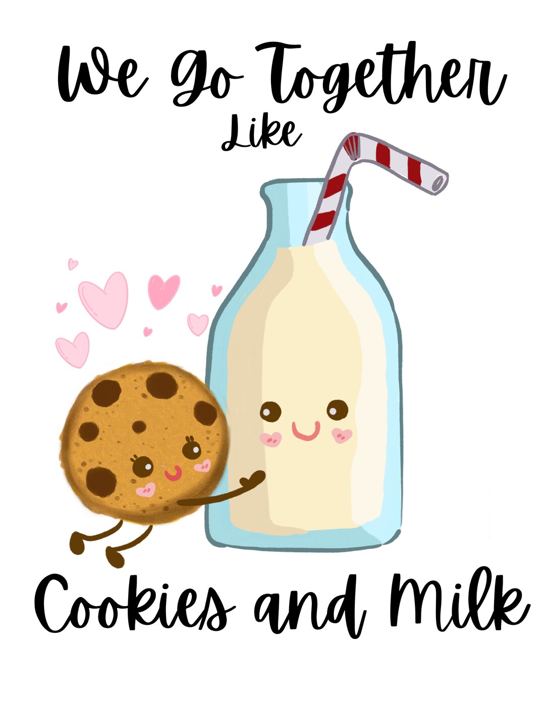 We Go Together Like Cookies and Milk - Etsy
