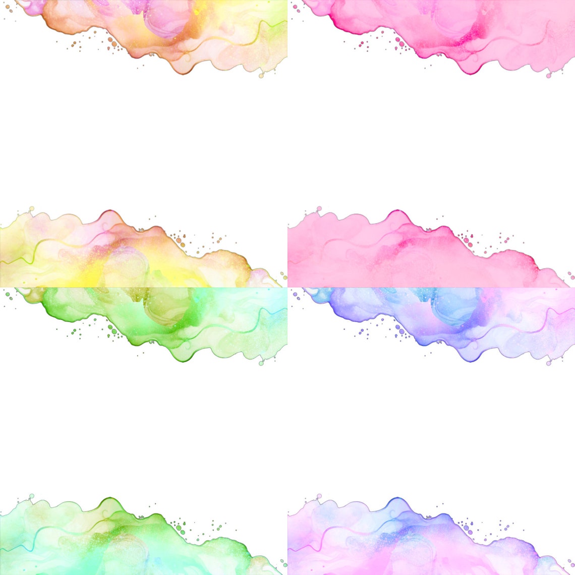 Alcohol Ink Clipart, Watercolor Borders, Watercolor Frame Clipart ...