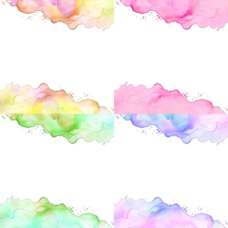 Alcohol Ink Clipart, Watercolor Borders, Watercolor Frame Clipart ...