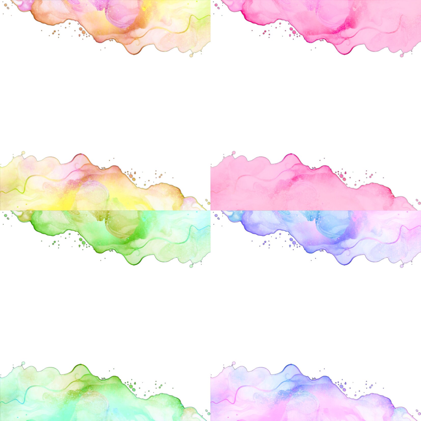 Alcohol Ink Clipart Watercolor Borders Watercolor Frame - Etsy