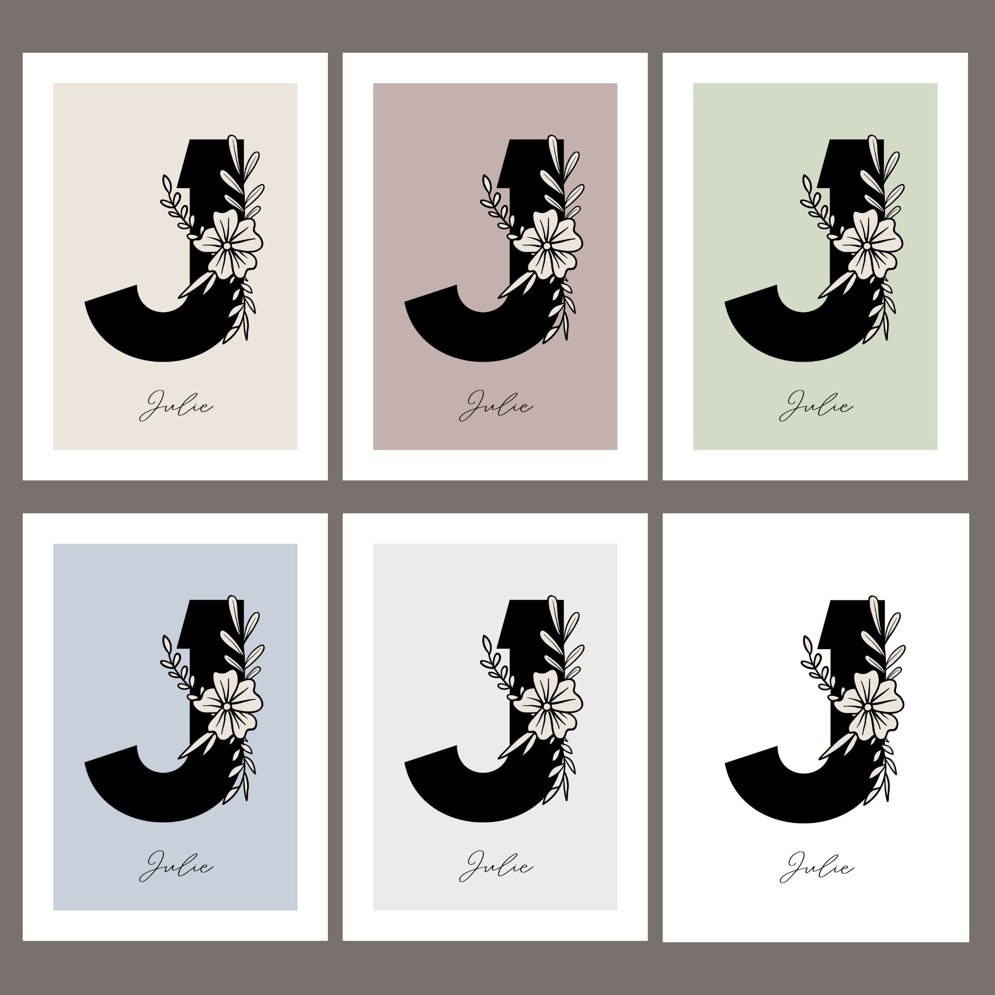 Custom Initial Print Name Printable Personalized Name Print - Etsy