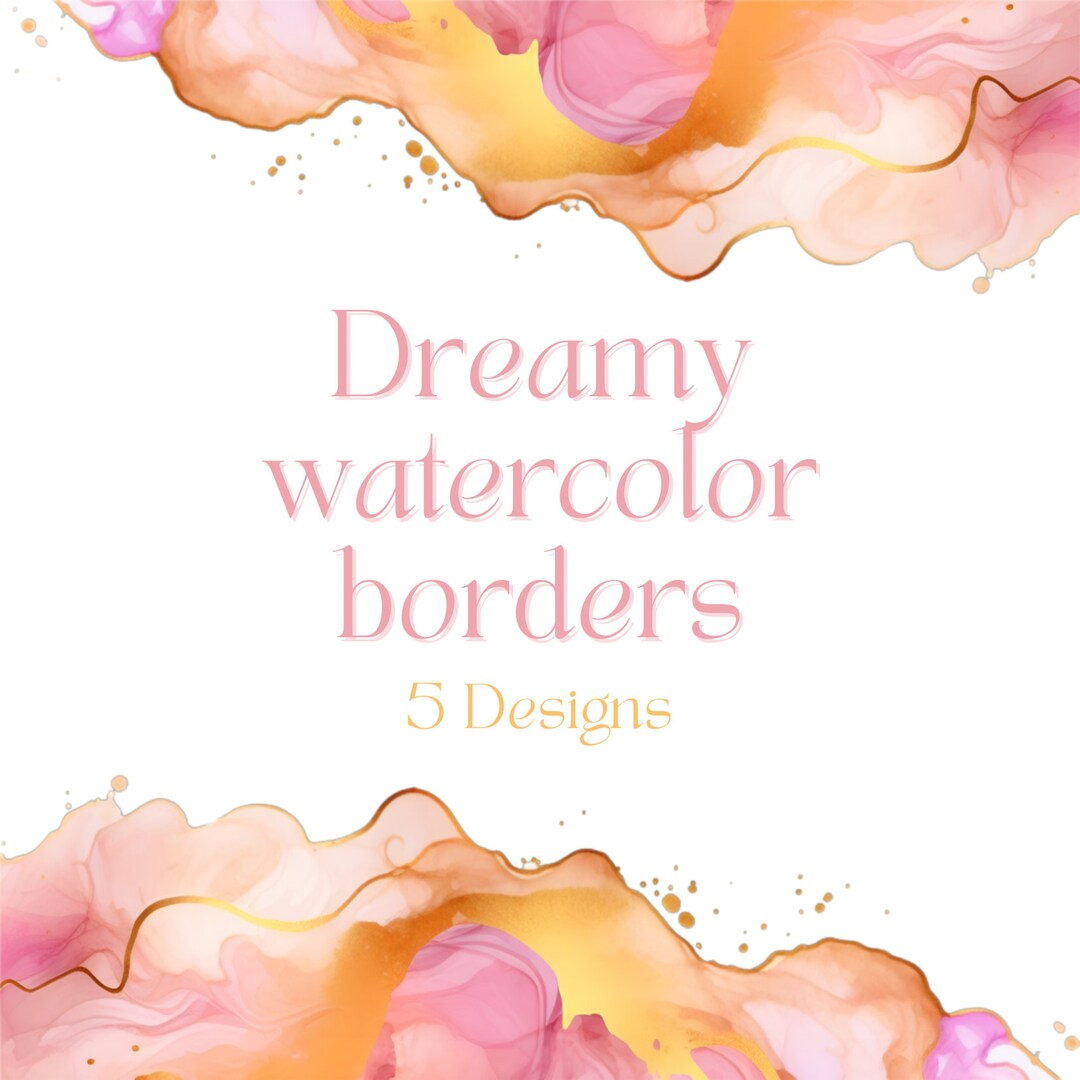 Alcohol Ink Clipart, Watercolor Borders, Watercolor Frame Clipart ...