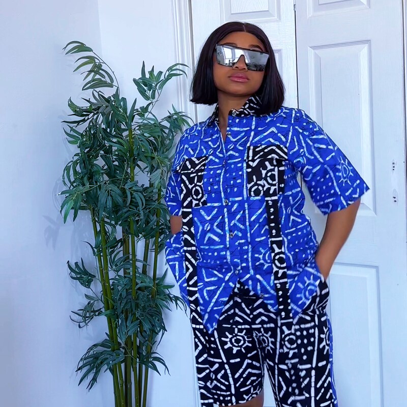 African Print Shorts - Etsy