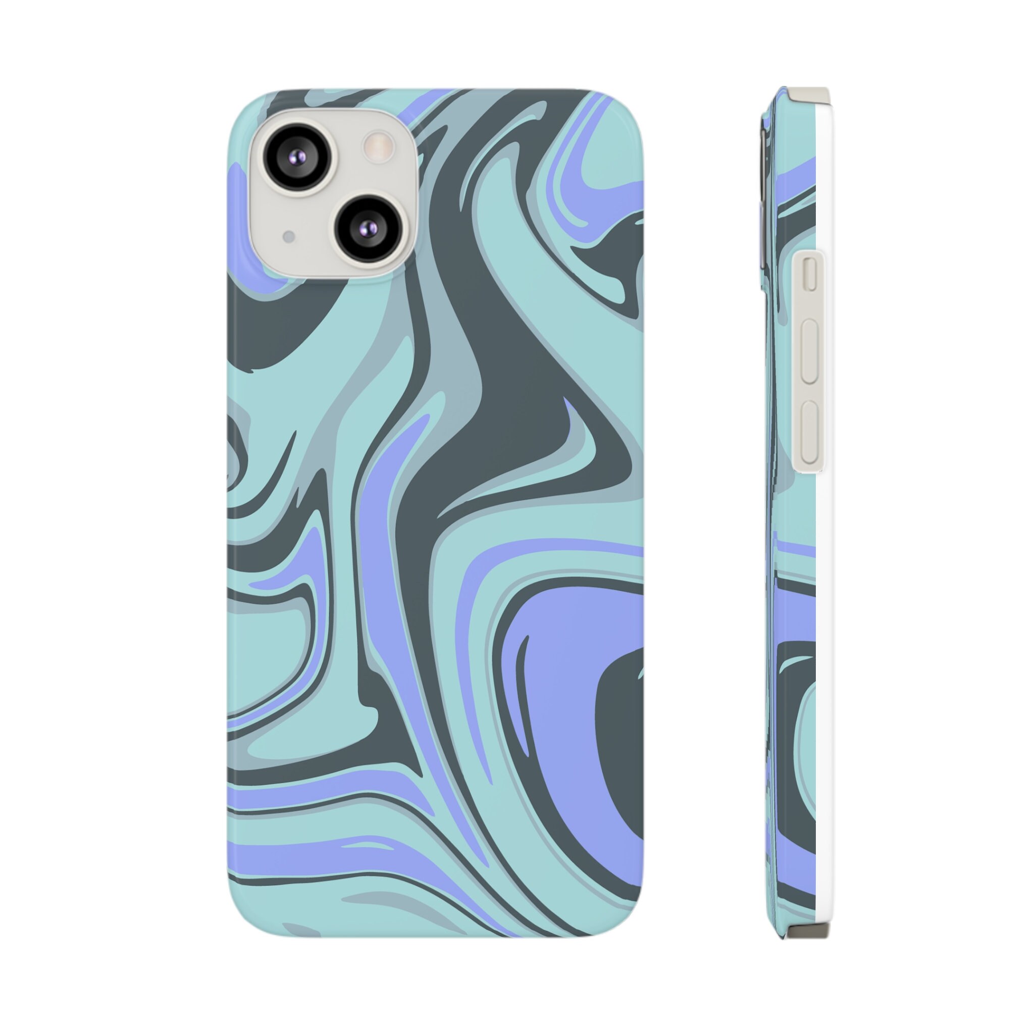 Blue Marble Slim Phone Cases - Etsy