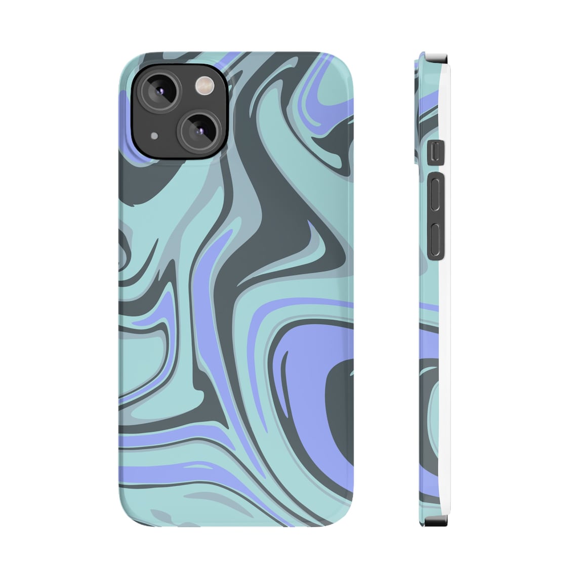 Blue Marble Slim Phone Cases - Etsy
