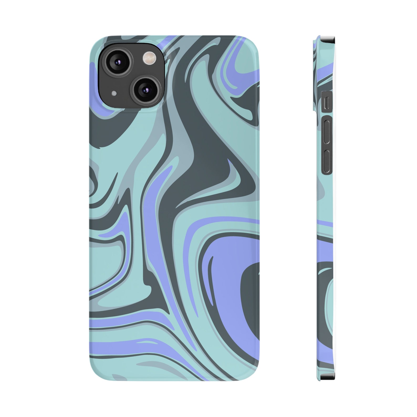 Blue Marble Slim Phone Cases - Etsy