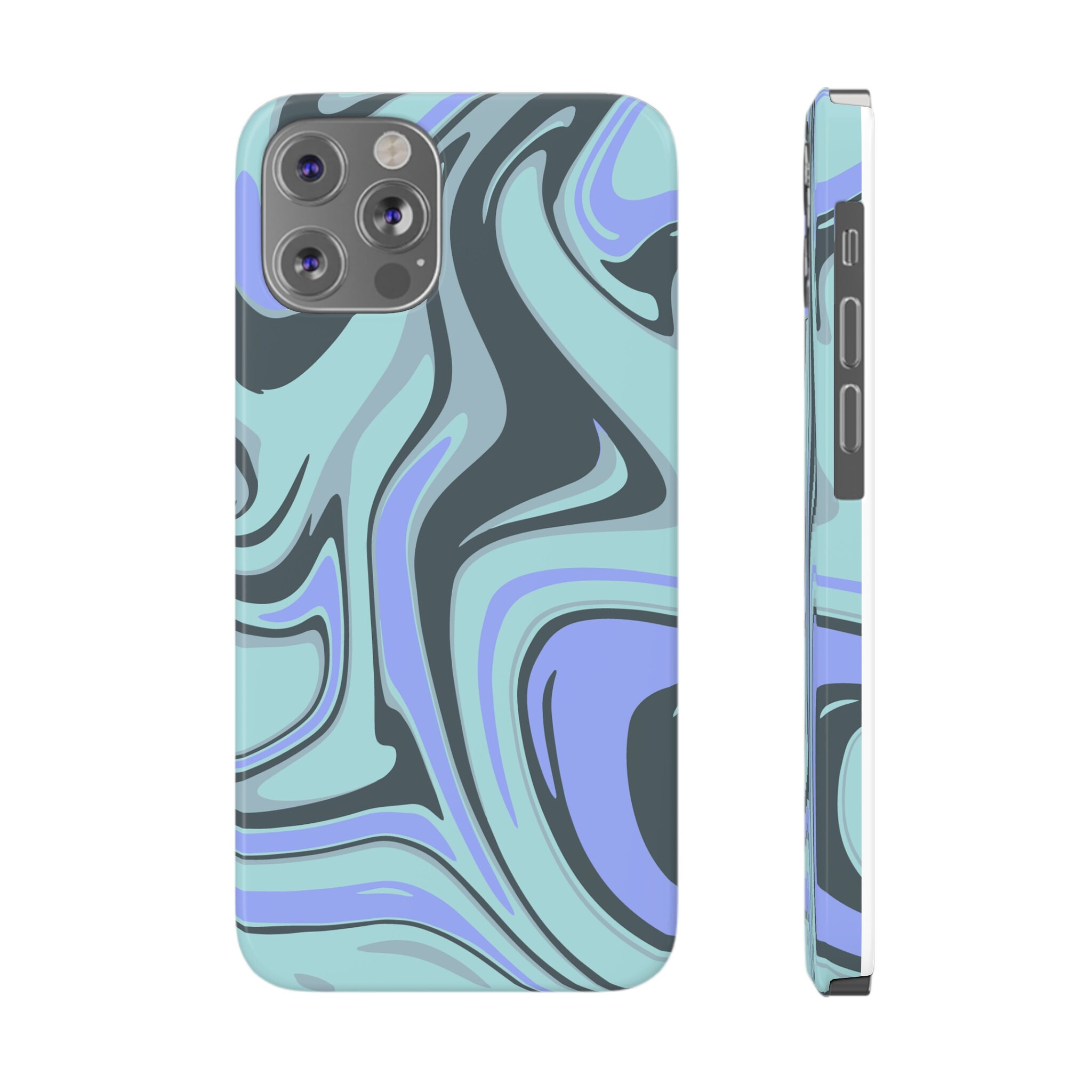 Blue Marble Slim Phone Cases - Etsy