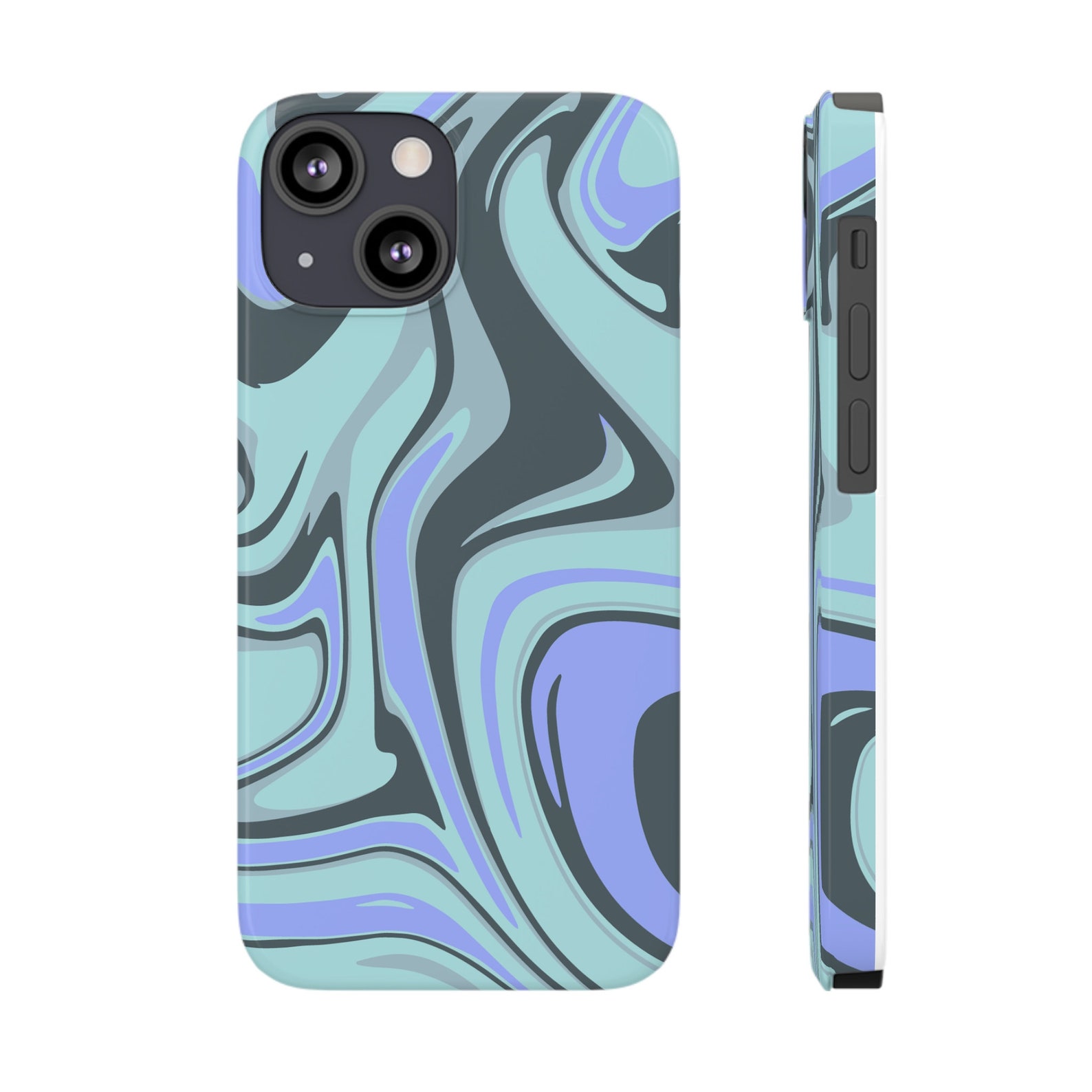 Blue Marble Slim Phone Cases - Etsy
