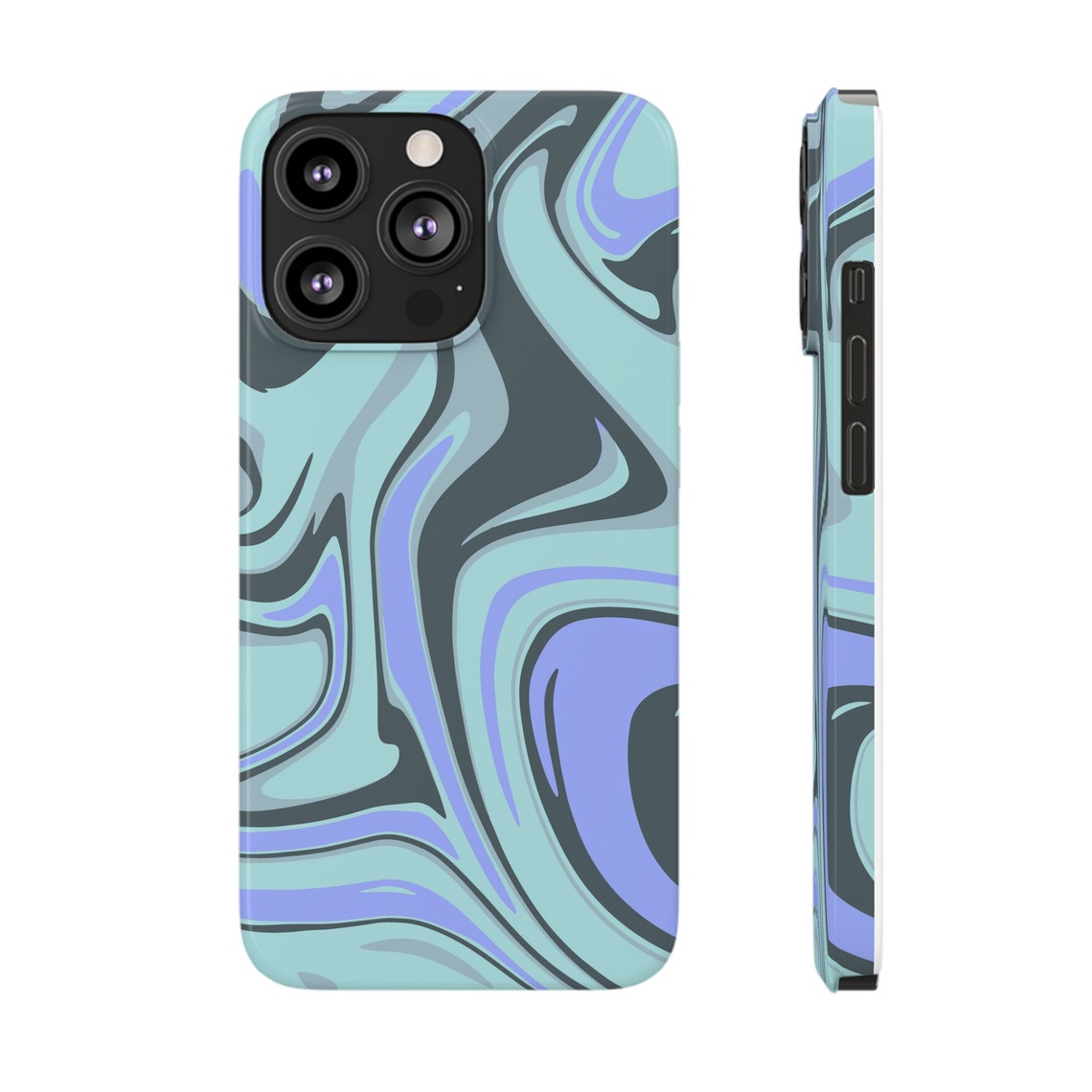 Blue Marble Slim Phone Cases - Etsy