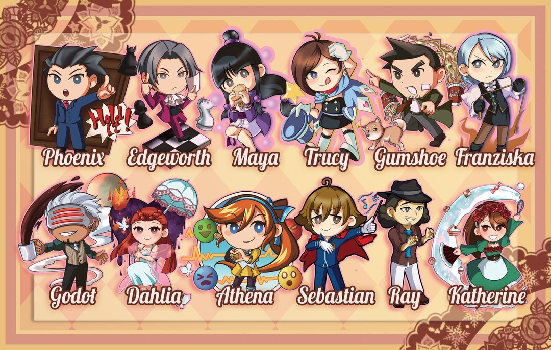 Ace Attorney Keychains 12 Options - Etsy