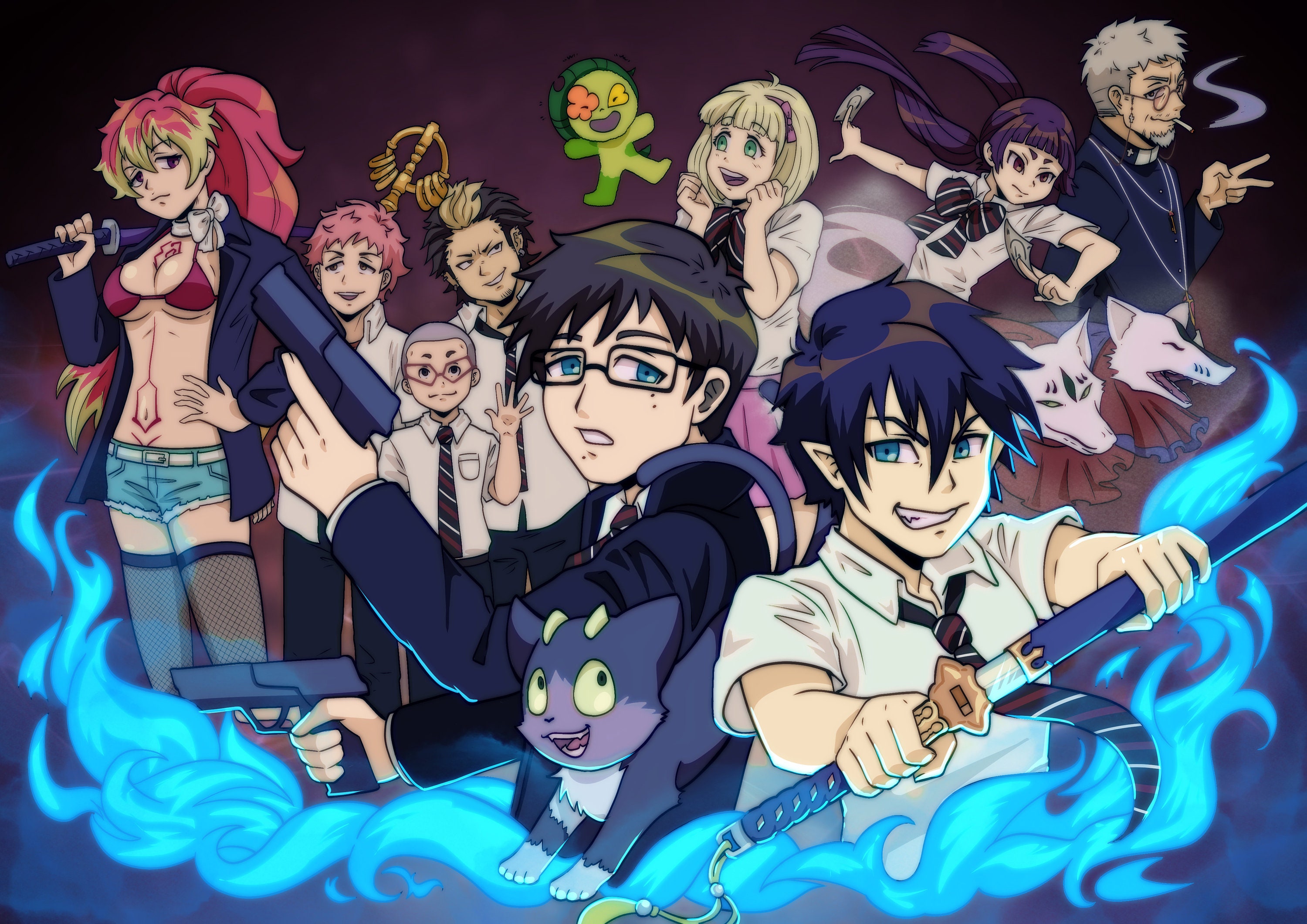 Blue Exorcist Prints - Etsy