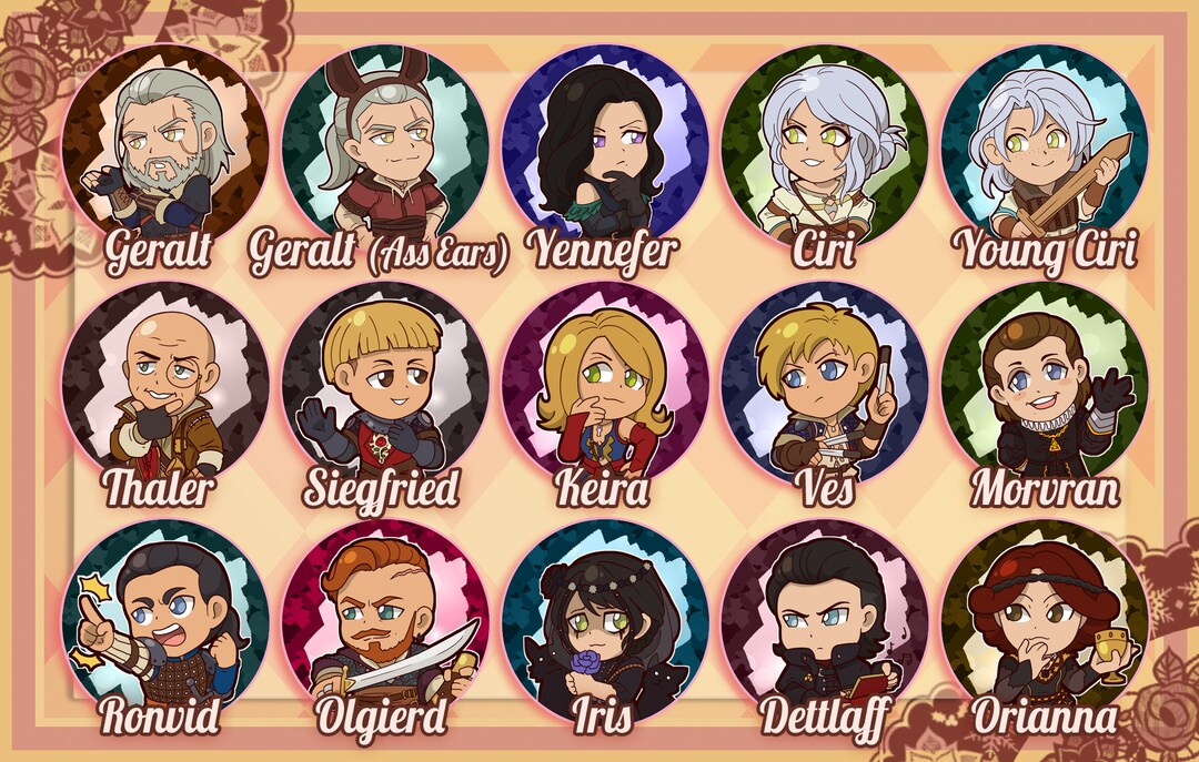 The Witcher Pin Badges - Etsy