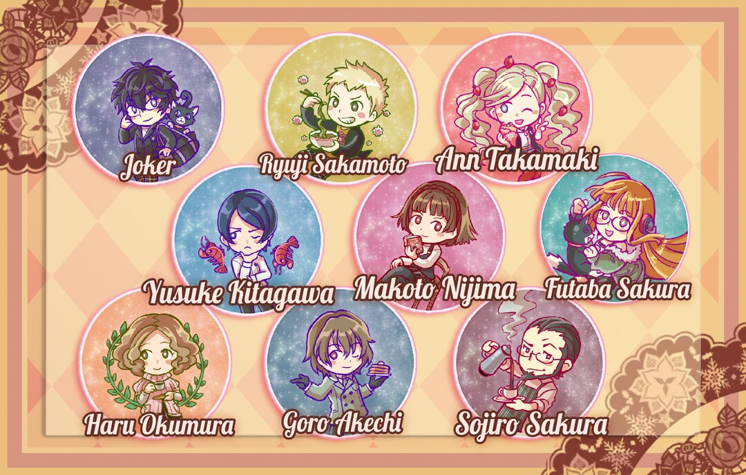 Persona 5 Pin Badges - Etsy