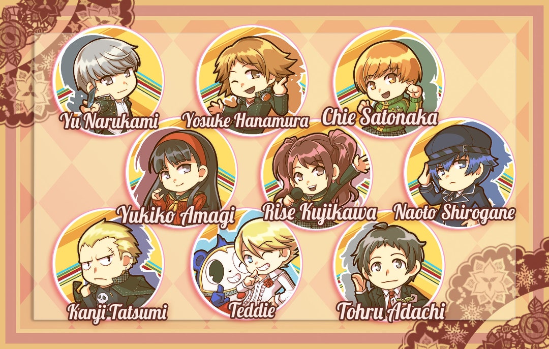 Persona 4 Pin Badges - Etsy