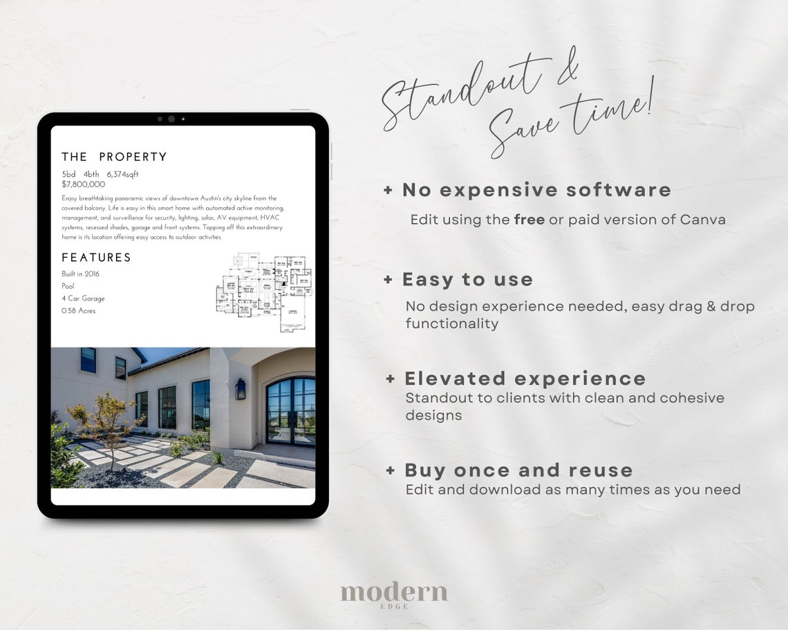 Luxury Property Brochure, Real Estate Listing Brochure, Open House ...