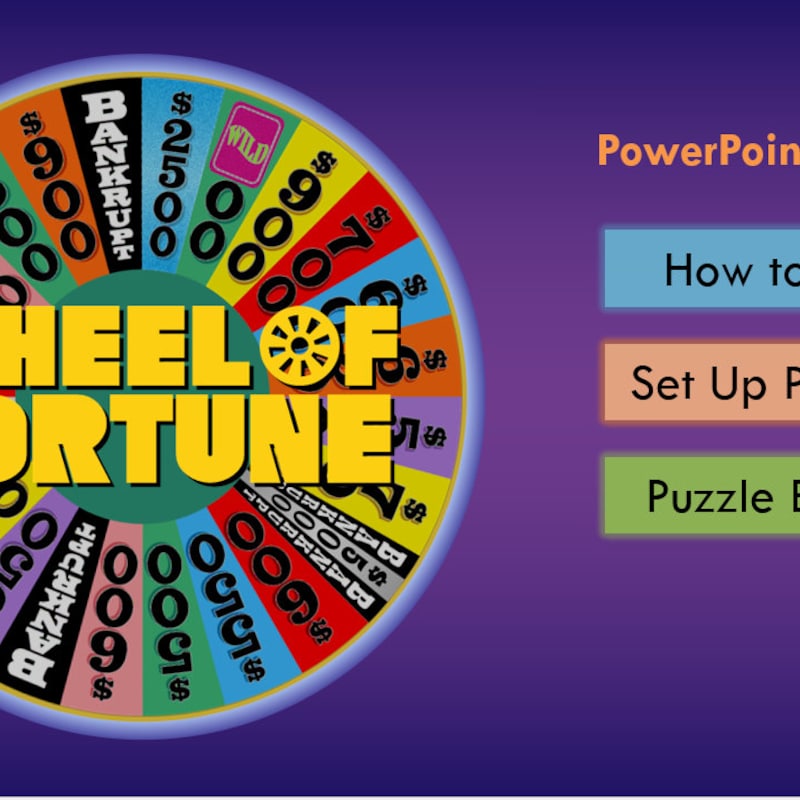 Wheel of Fortune Powerpoint - Etsy