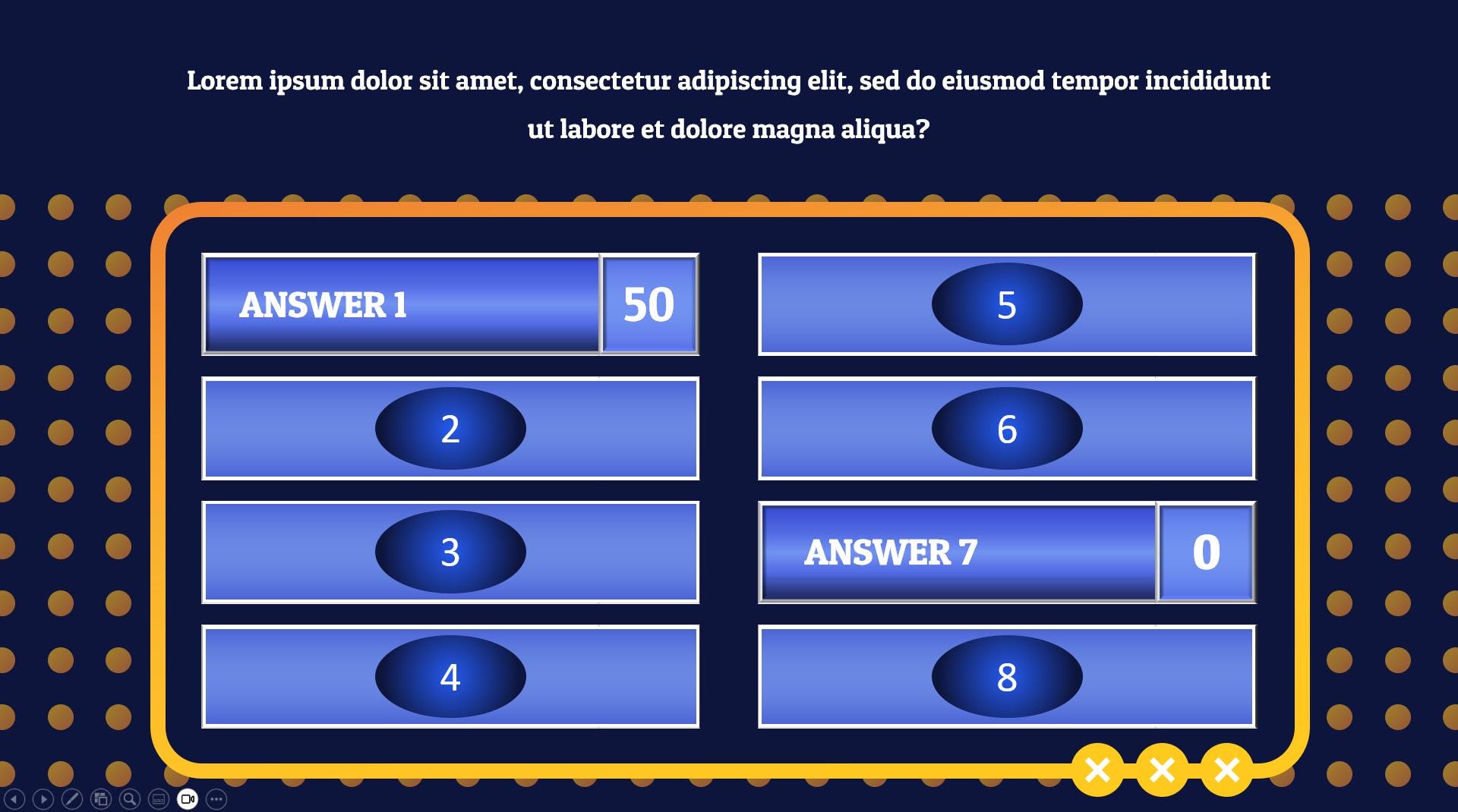 Simple Family Feud Powerpoint Template With Stikes - Etsy