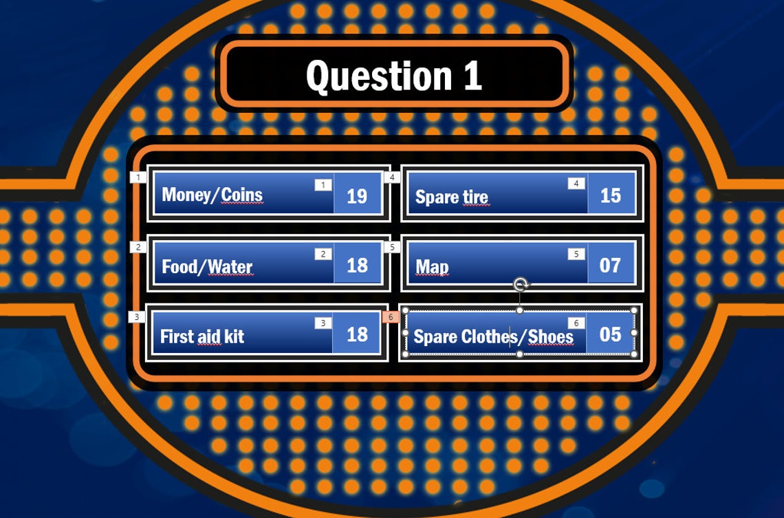 Family Feud Gameshow Powerpoint Template - Etsy