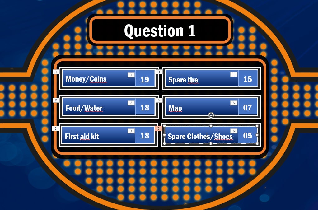 Family Feud Gameshow Powerpoint Template - Etsy