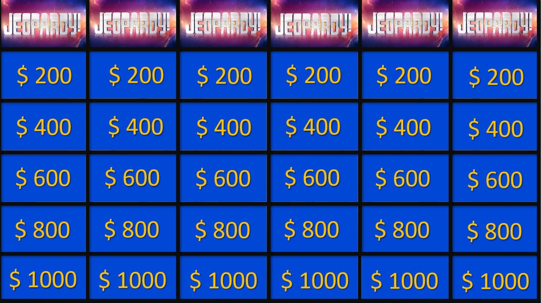 Jeopardy Powerpoint Template Game Show - Etsy