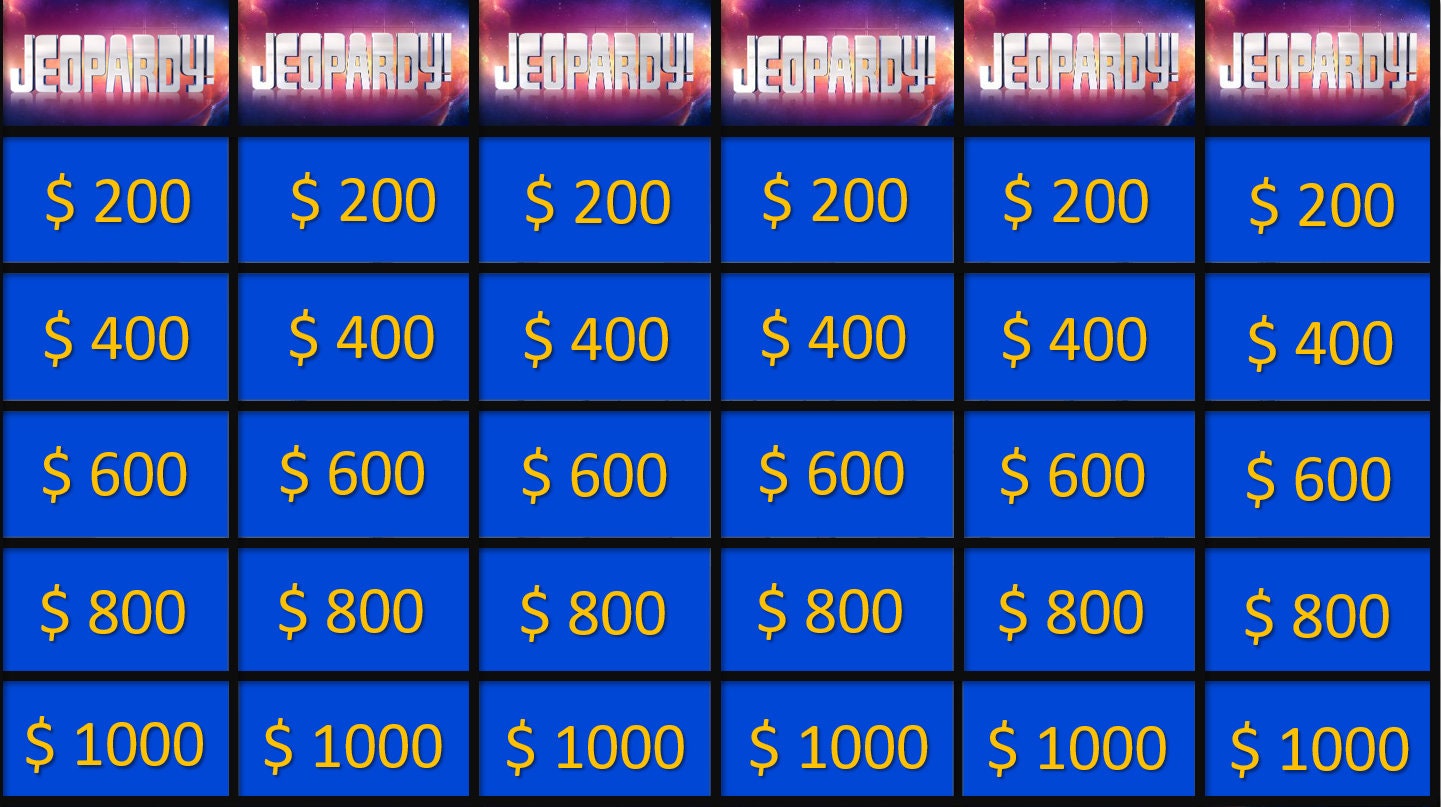 Jeopardy Powerpoint Template Game Show - Etsy