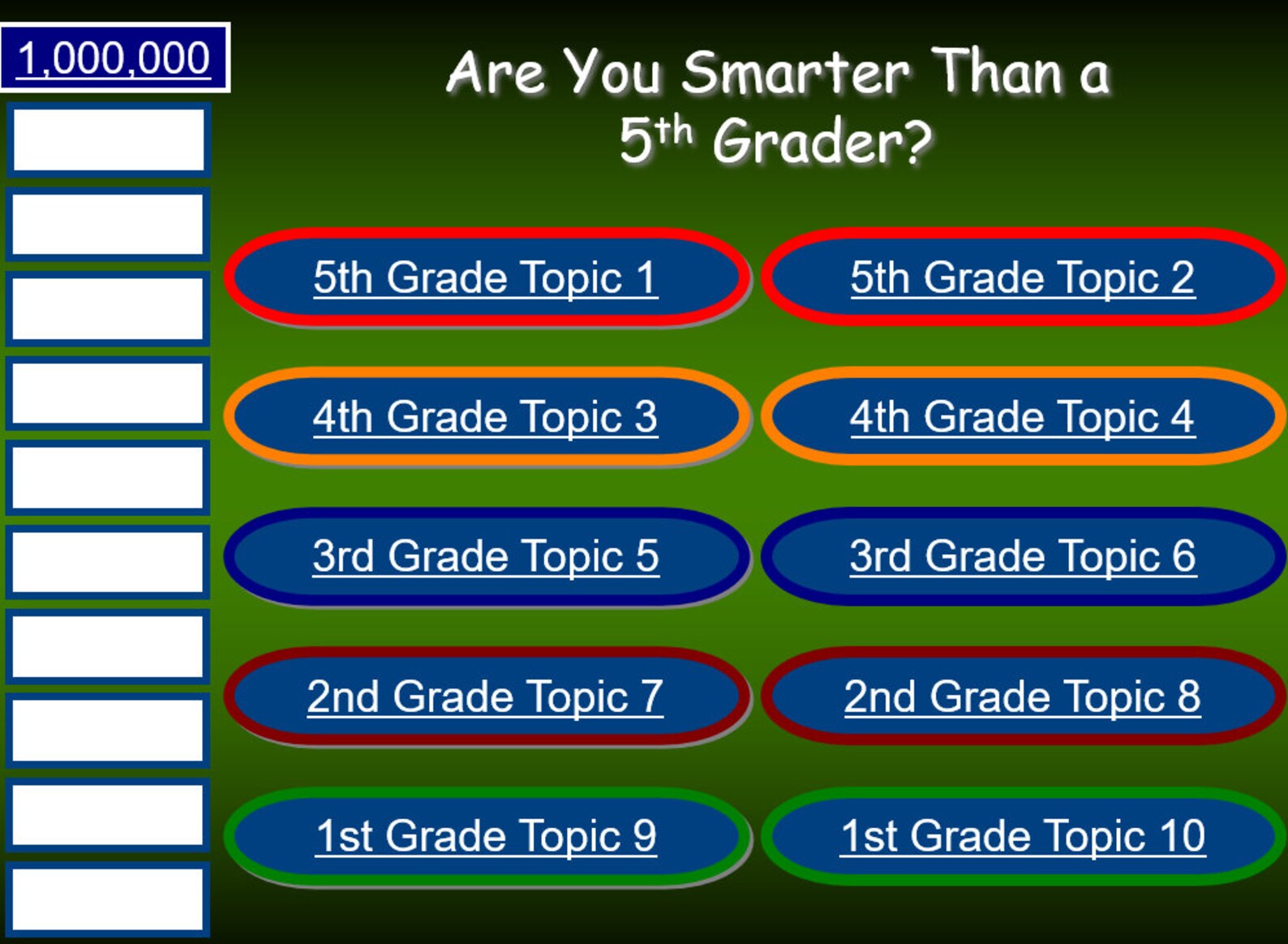 Are You Smarter Than A 5th Grader Powerpoint Template - Etsy