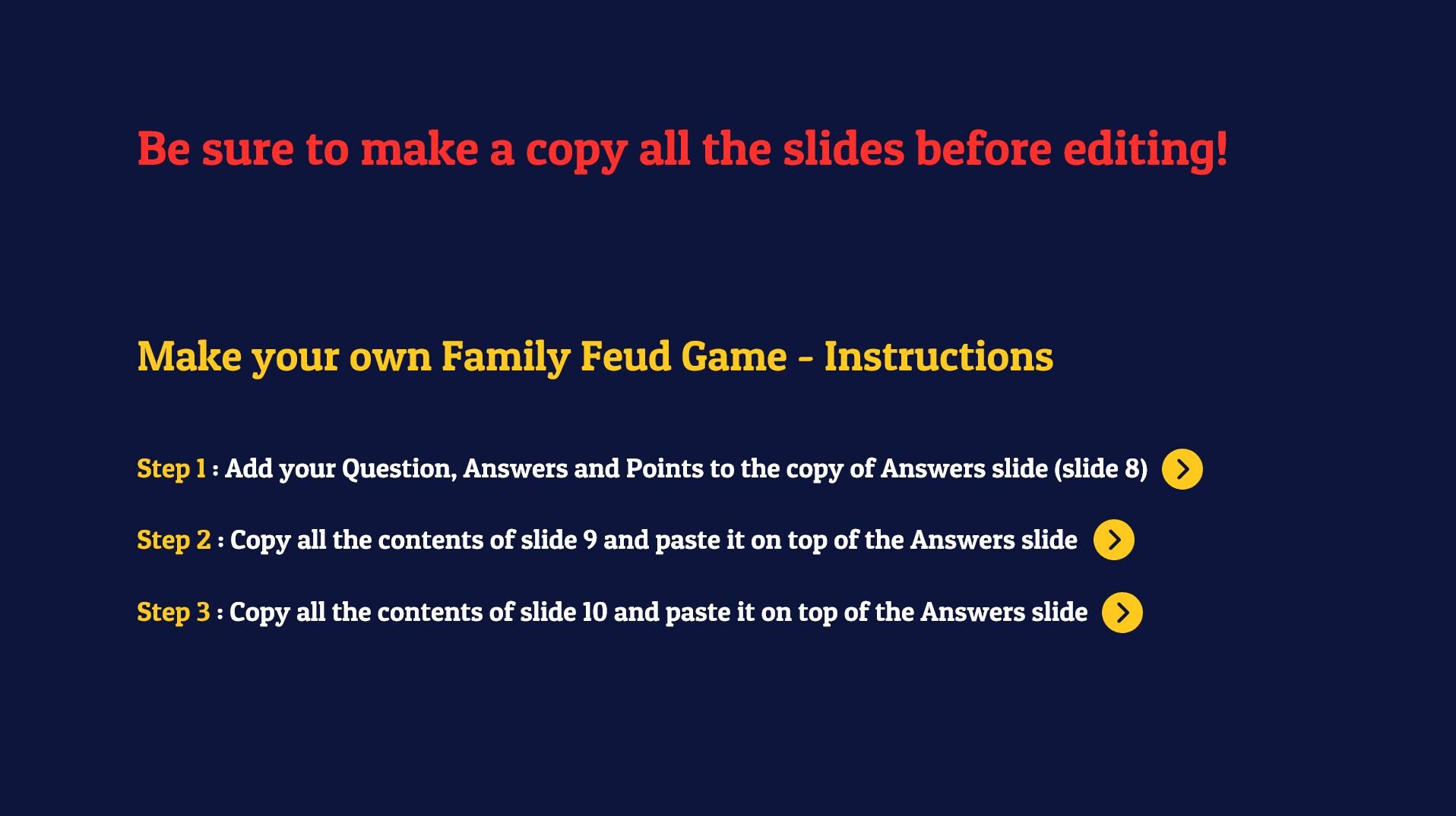 Simple Family Feud Powerpoint Template With Stikes - Etsy