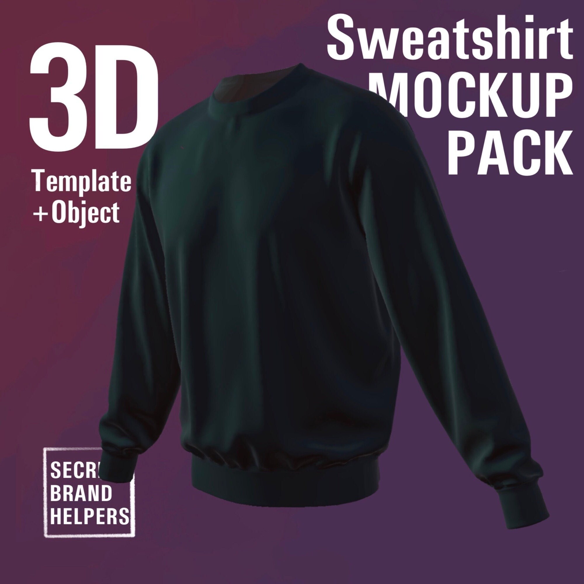 3D SWEATSHIRT MOCK-UP, 3D Clothing Mockup, Realistic Mockup Clothes - Etsy