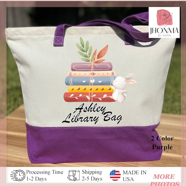 Library Book Bag - Etsy