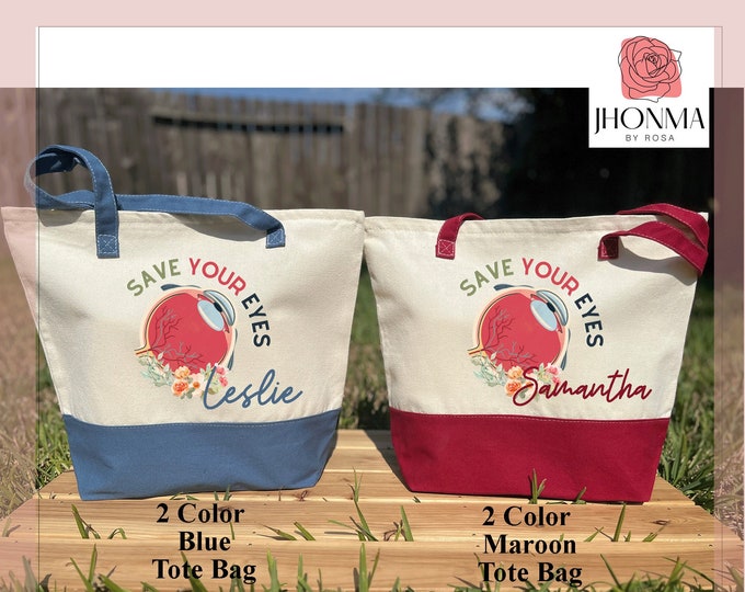 Eye Heart Tote Bag Optometry Gift Optician Ophthalmologist Reusable ...