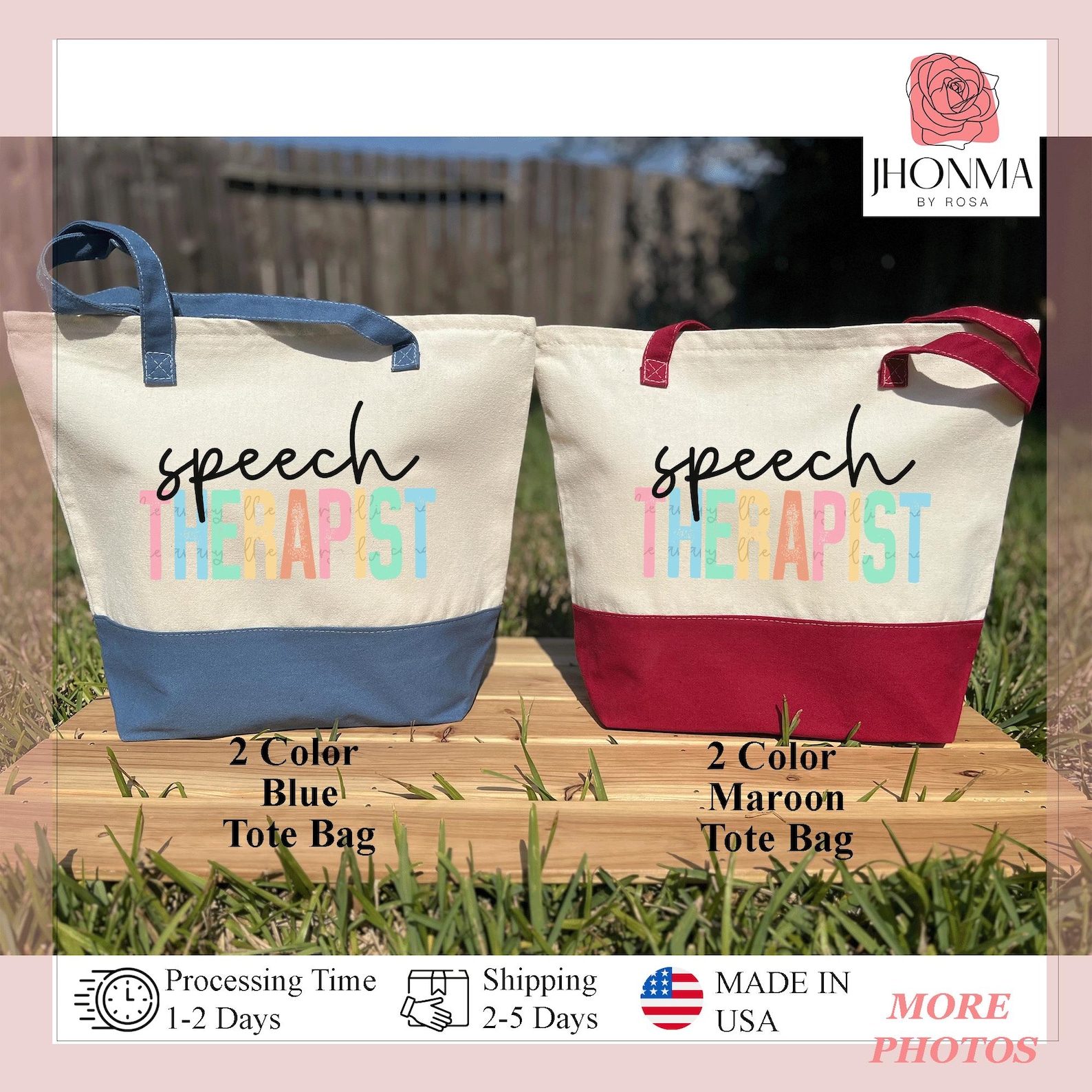 Speech Therapy Tote Bag, Speech Therapist Gift, SLP Custom Name Bag ...