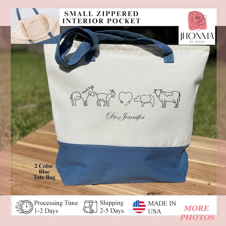Doctor of Veterinary Medicine Tote Bag, DVM Tote Bag, Animal Doctor ...