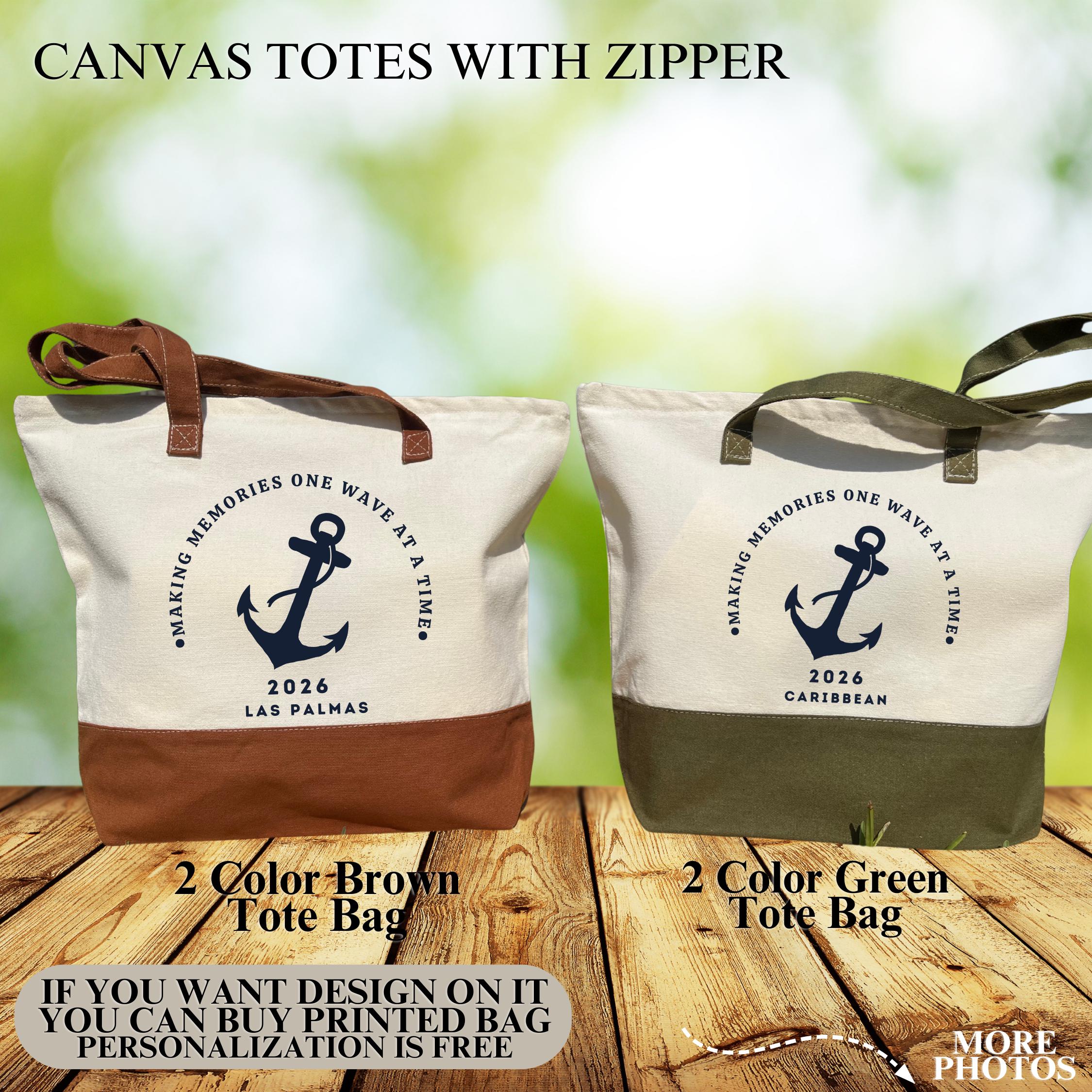 Custom Cruise Canvas Bag, Making Memories One Wave at the Time, Cruise ...