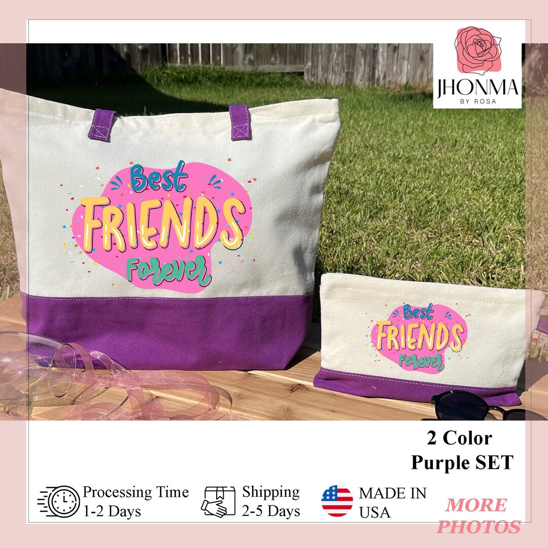 Best Friend Forever Bag, Besties Tote Bag, Friendship Gift, Pick Your ...
