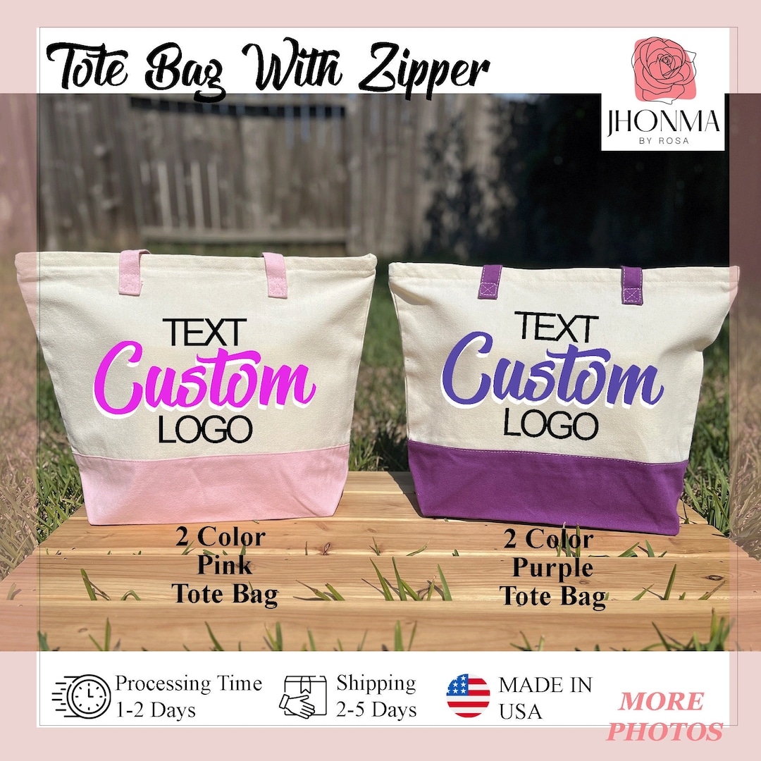 Custom Tote Bag, Personalized Tote Bag, Promotional Tote Bag, Your Text ...