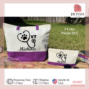 Personalized Vet Tech Tote Bag, Vet Tote Bag, Gift for Veterinary ...