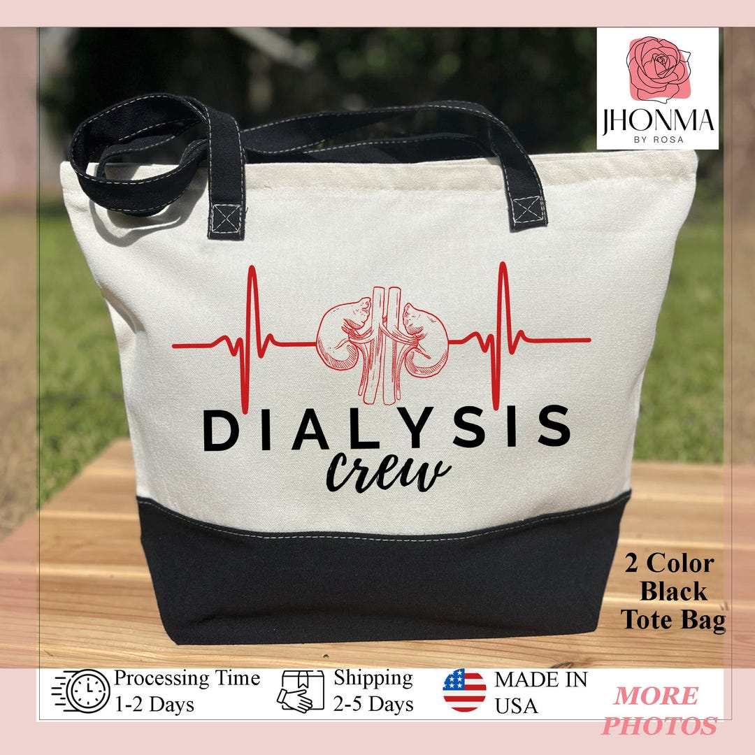Custom Dialysis Nurse Bag, Dialysis Crew Tote Bag, Dialysis Tech Bag ...