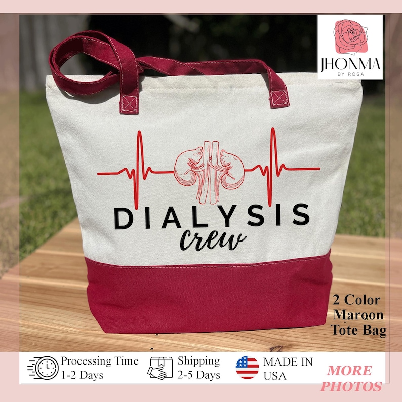 Custom Dialysis Nurse Bag, Dialysis Crew Tote Bag, Dialysis Tech Bag ...