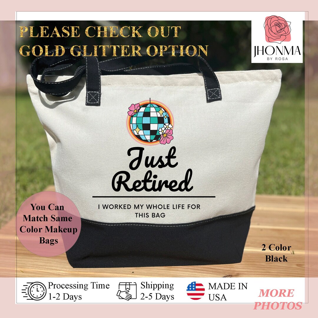 Just Retired Bag Gift, Personalized Retirement Gift, Retirement ...