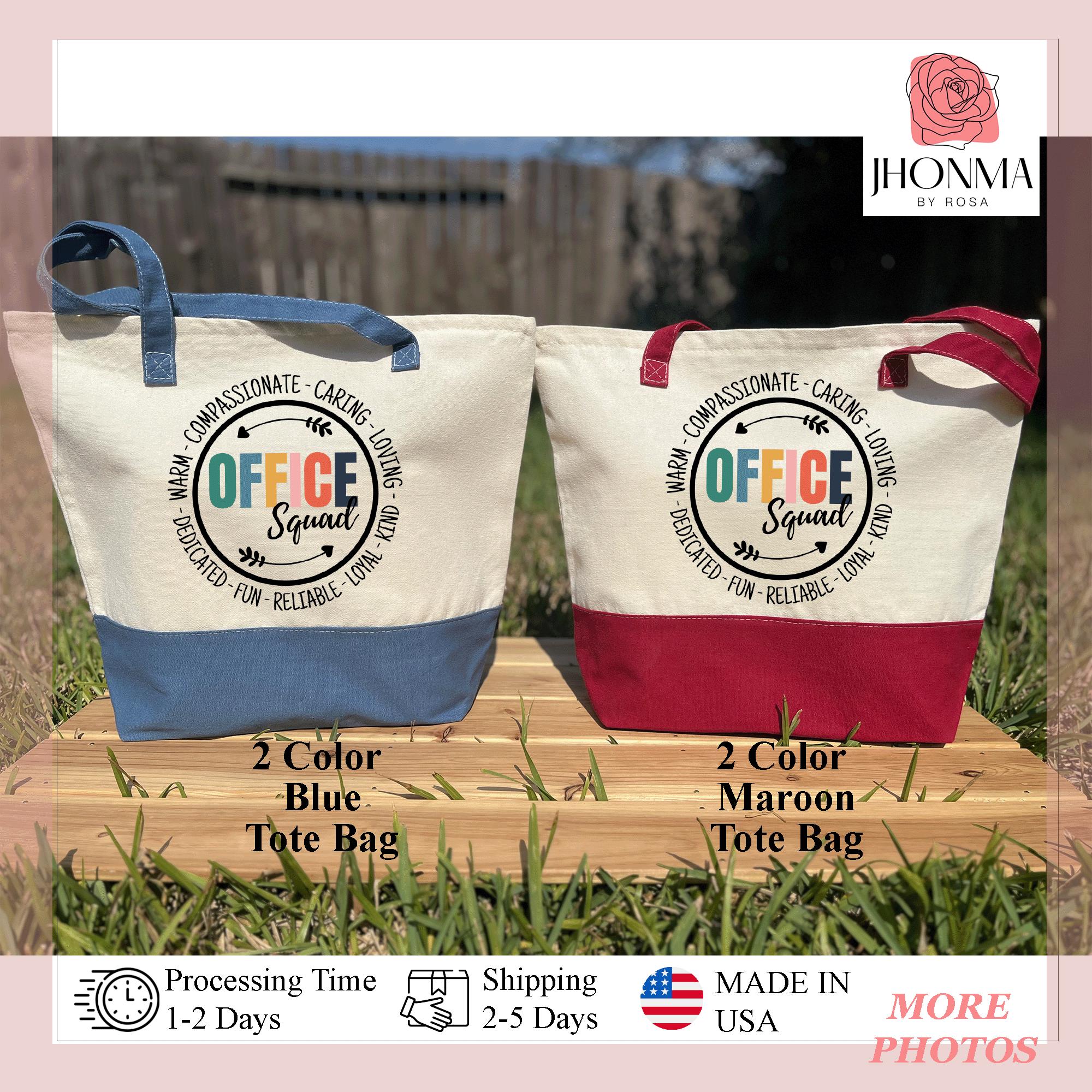 Office Staff Totes, Coworker Gift, Office Squad Canvas Bag ...